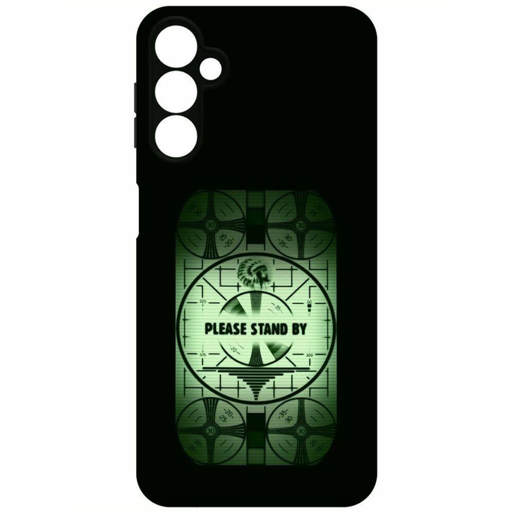 Чехол-накладка Krutoff Soft Case Фоллаут (Fallout) - Пожалуйста, подождите для Samsung Galaxy A24 (A245) черный