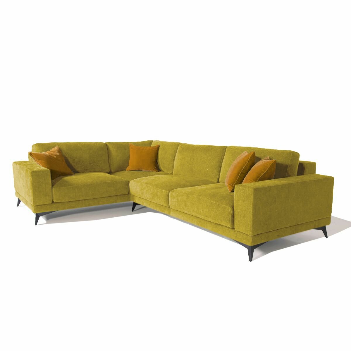 Диван Бергамо угловой левый в премиальном велюре 205х285/14