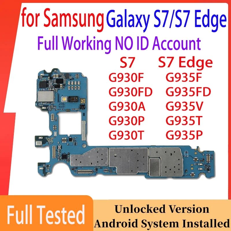 Разблокированная материнская плата для Samsung Galaxy S7 Edge, материнская плата G935F G930F G930FD G935FD G935V, материнская плата, полная рабочая пластина G935FD-32G