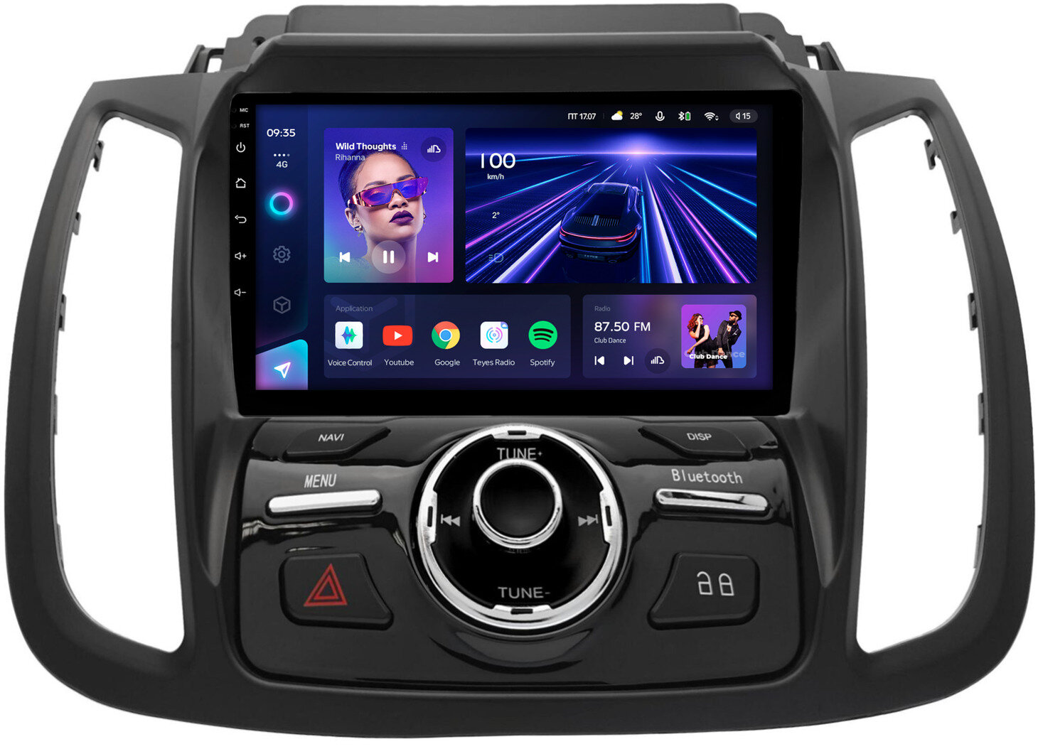 Штатная магнитола Ford C-Max 2, Escape 3, Kuga 2 2012-2019 (SYNC) Teyes CC3 4/32 9" RM-9-6225 Android 10 (4G-SIM, DSP, QLed)