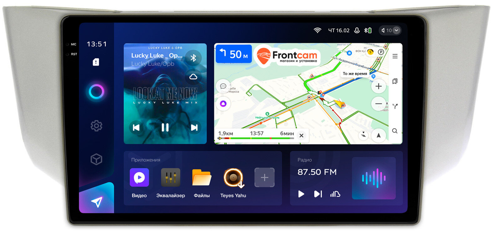 Штатная магнитола Toyota Harrier 2 (XU30) 2003-2013 Teyes CC3 2K 360 6/128 9.5" RM-9161 Android 10 (4G-SIM, DSP, QLed)
