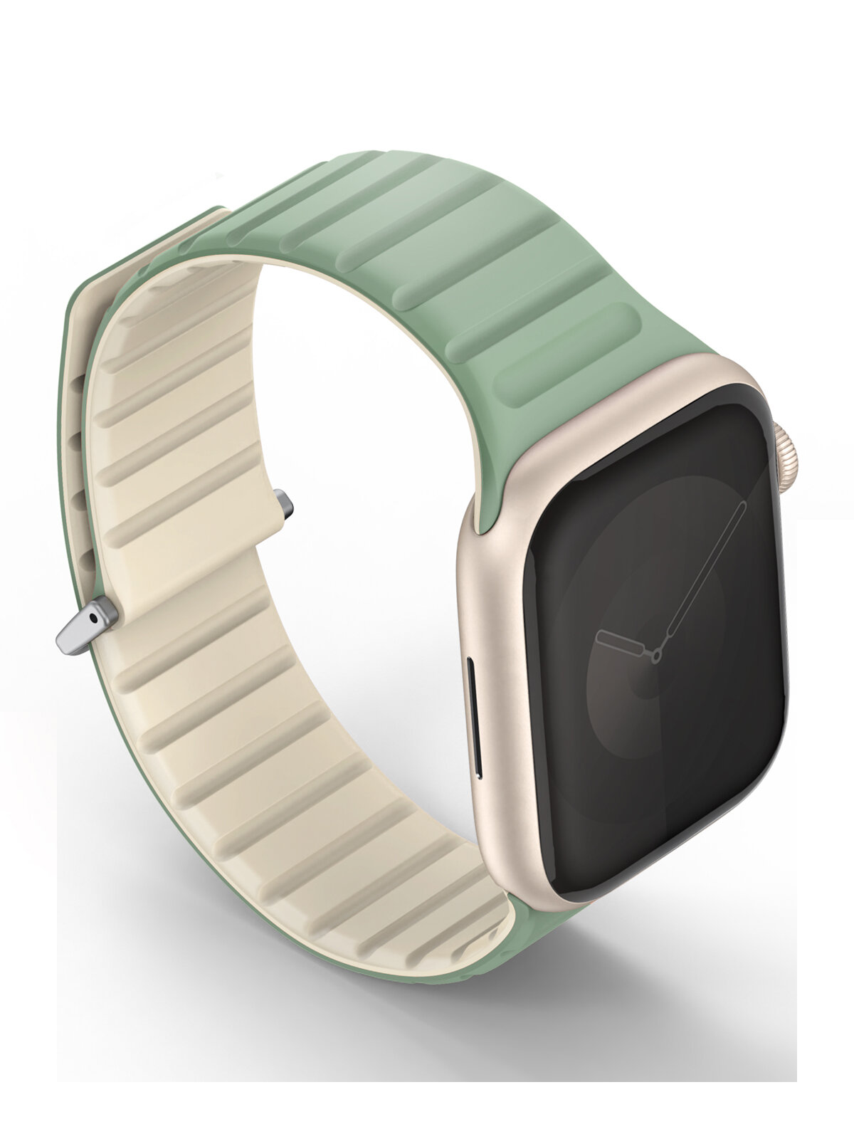 Uniq для Apple Watch 40/41/42 мм ремешок Revix EVO reversible Magnetic Soft Mint/Beige