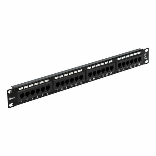 Патч-панель Rexant (04-0021) 19" 1U 24xRJ45 кат.5E UTP