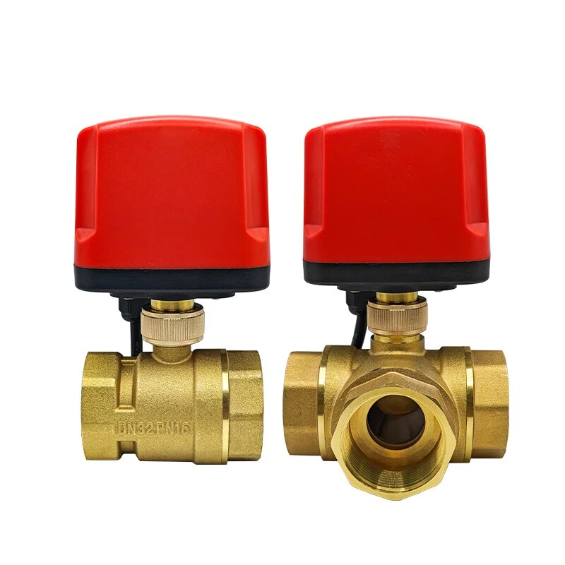 Электрический шаровой клапан Acarps латунный DN15-DN50 12В 24В 220В DN15, DC12V, CR02, 2-Way