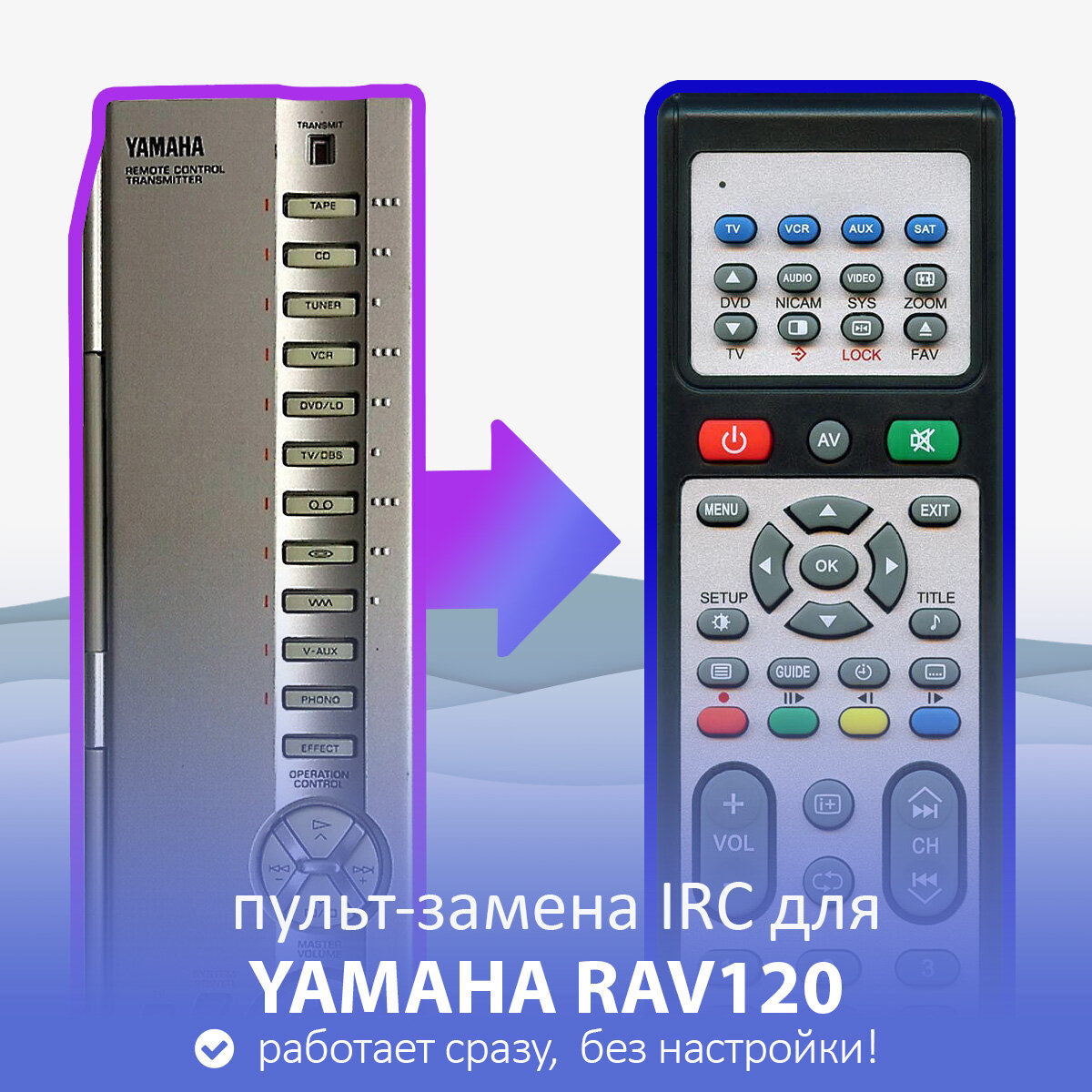 Пульт-замена для YAMAHA RAV120
