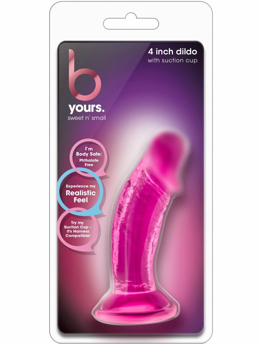 Фаллоимитатор на присоске "B YOURS SWEET N SMALL 4INCH DILDO PINK" 10см