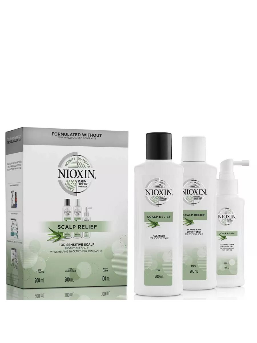 Nioxin System Scalp Relief - Набор для чувствительной 200+200+100 мл