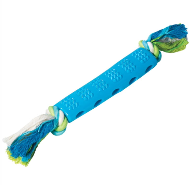 Игрушка для собак из термопласт. резины Палка шипованная с верёвкой, 180350мм, Triol