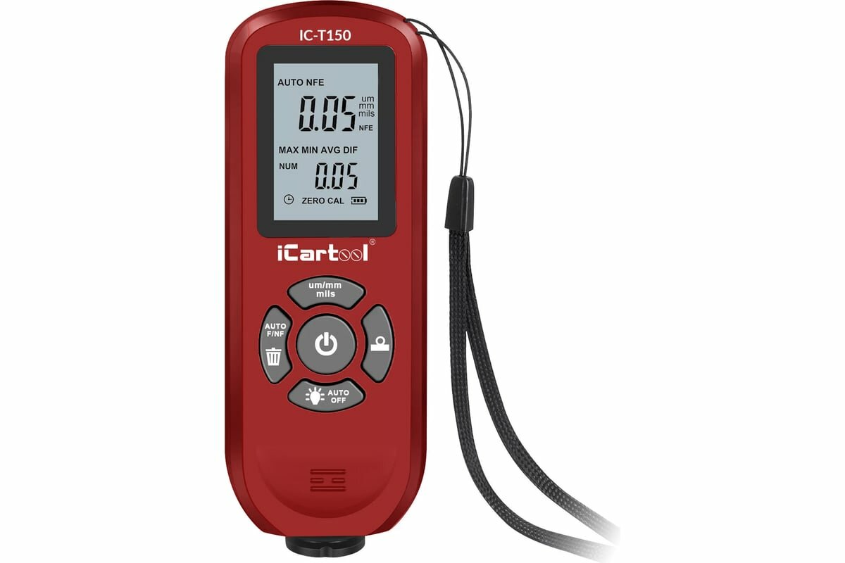 ICarTool Fe/NFe IC-T150 Толщинометр лакокрасочных покрытий для точного измерения толщины