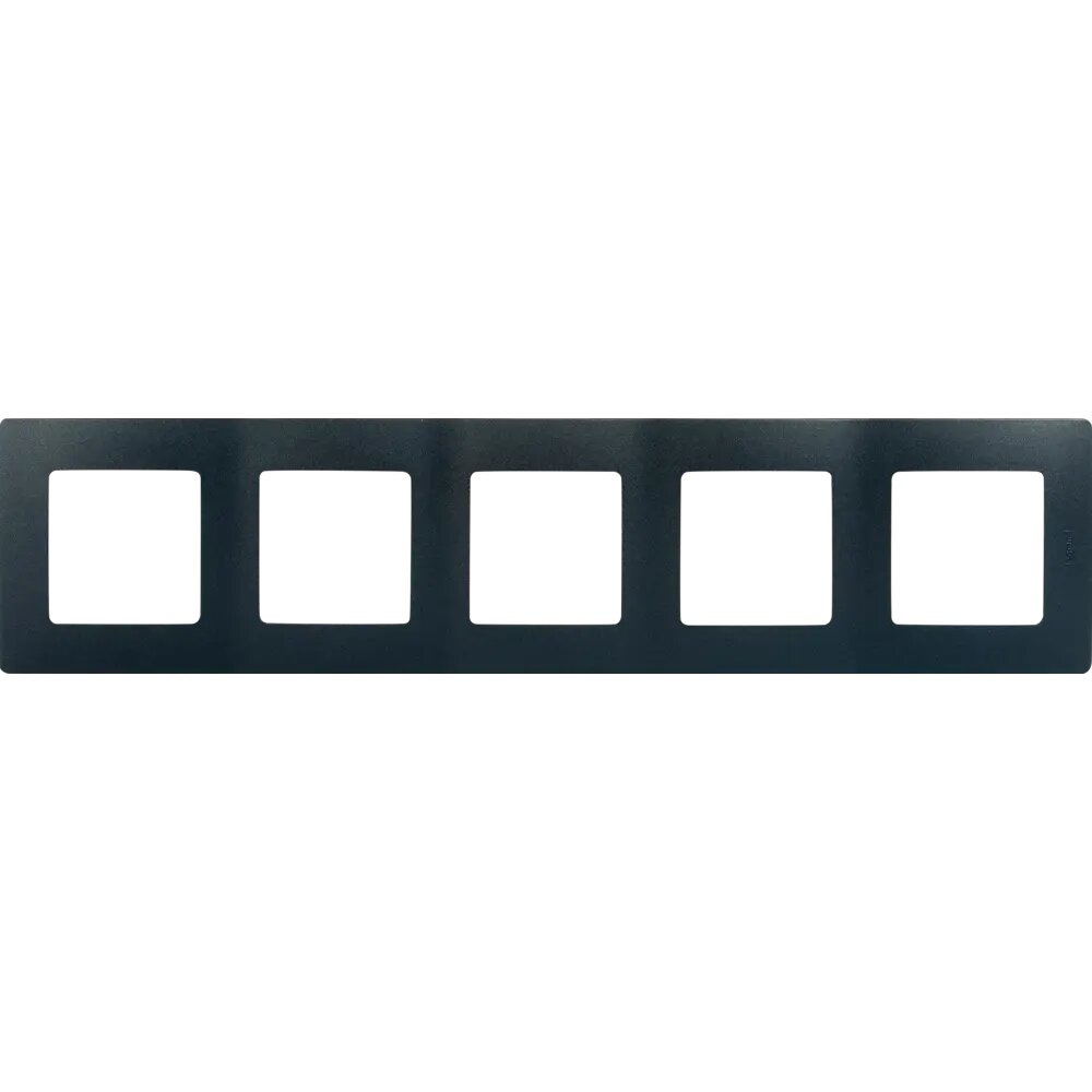 Рамка для розеток и выключателей Legrand Etika 5 постов, цвет антрацит