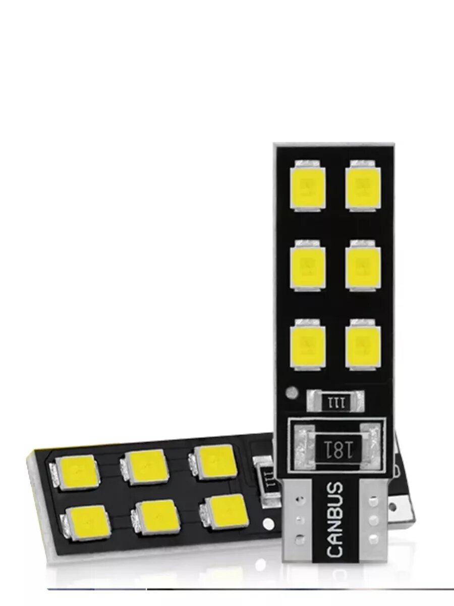 Светодиодные лампы EJC T10-2835-12, 12В, 1.5Вт, цоколь W2,1х9,5D