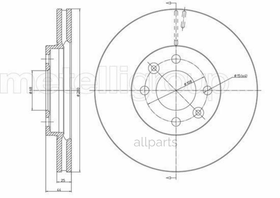 METELLI 23-0381 Диск тормозной Metelli