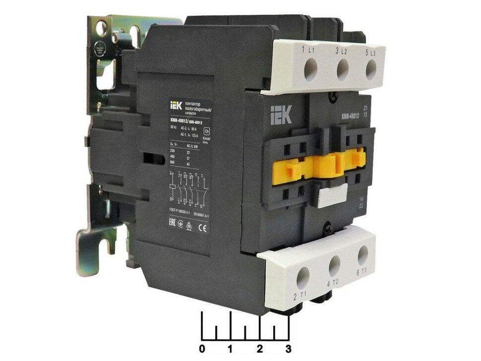 Контактор (пускатель) 220V 80A КМИ-48012 ИЭК (дополнительные контакты NO+NC)