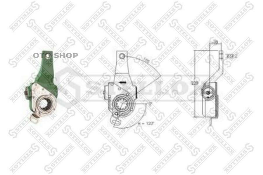 Трещетка! автомат, правая передняя KAMAZ -6520, 6460, 6524, Omn Stellox арт. 8504113SX