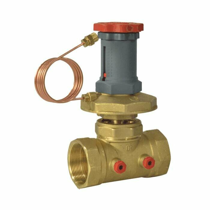 Клапан балансировочный автомат латунь R206C Ду 32 Rp1 1/4" Ру16 ВР 5-60 кПа Kvs=6.95м3/ч без ниппелей Giacomini R206CY106