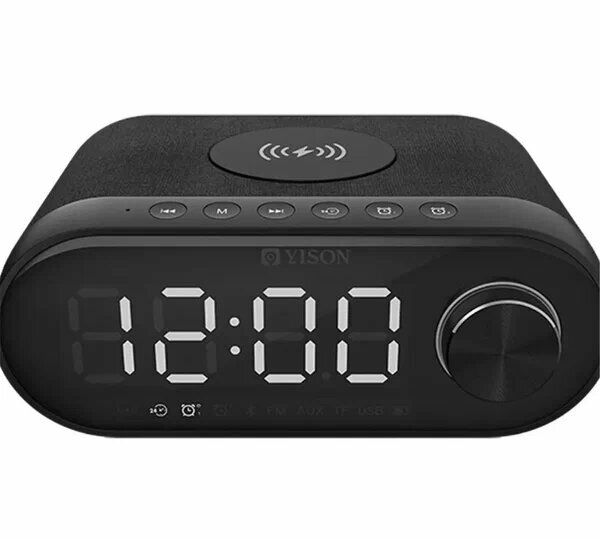 Yison WS-4 - Bluetooth - колонка с будильником в черном цвете
