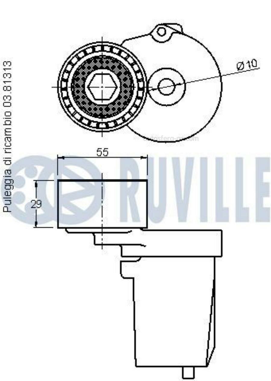 RUVILLE 542012 Натяжитель поликлинового ремня BMW: 1 (E81)