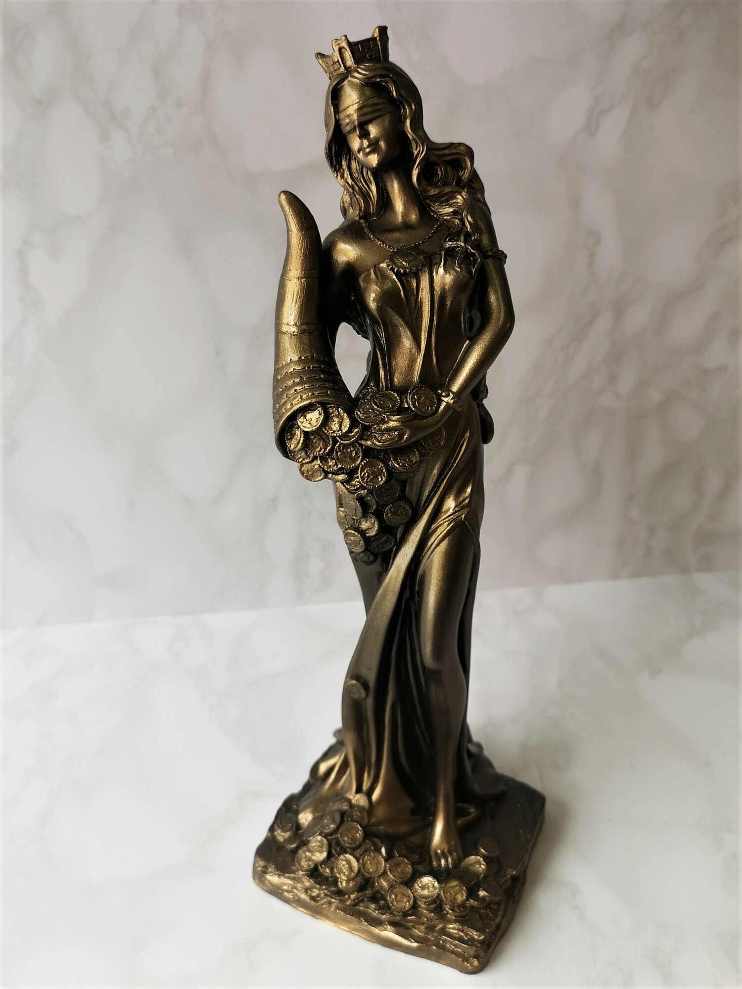 Статуэтка Фортуна богиня удачи 30 см. Бронза. Гипс