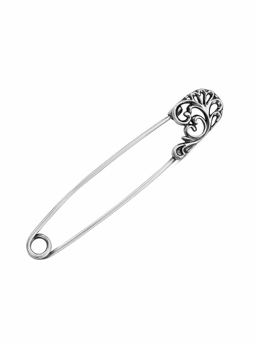 Брошь, серебро, 925 проба, оксидирование