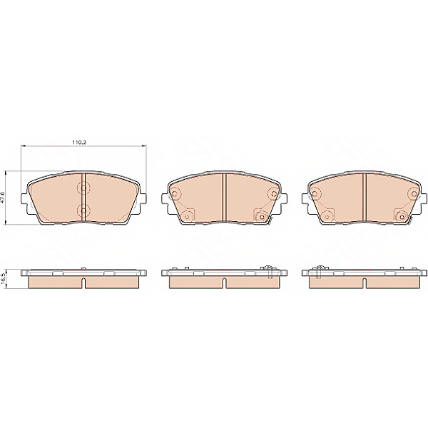 TRW GDB3535 (05P1726 / 0986AB1028 / 0986AB3057) gdb3535 колодки дисковые передние\ Picanto (Пиканто) 1.0 / 1.2 11