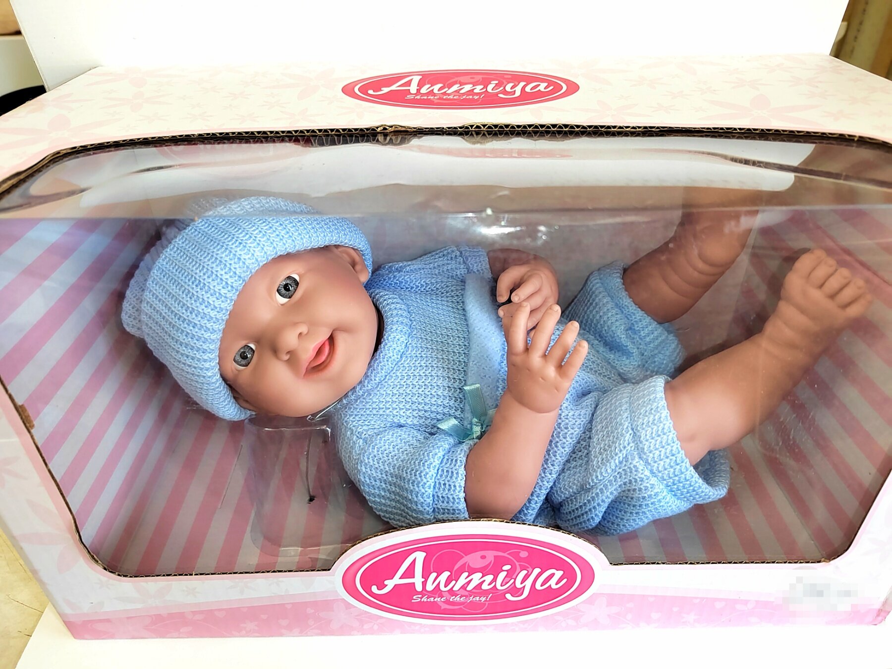 Кукла пупс реборн Няша младенец счастливчик в коробке