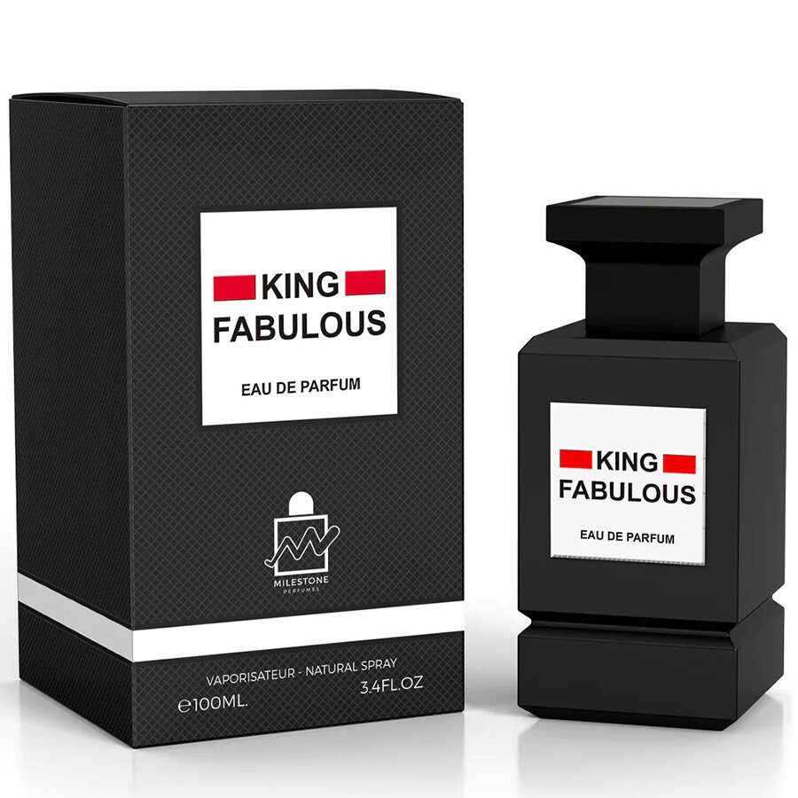Древесные духи Milestone King Fabulous / Парфюмерная вода 100 мл / Аромат Майлстоун Кинг Фабьюлос / Парфюм для мужчин