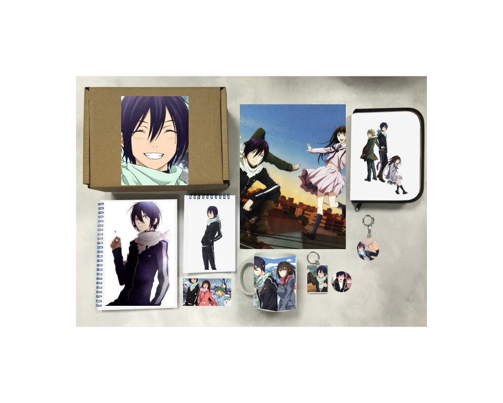 Бокс GOODbrelok принт "Бездомный бог, Noragami" - N0009/ Подарочный набор