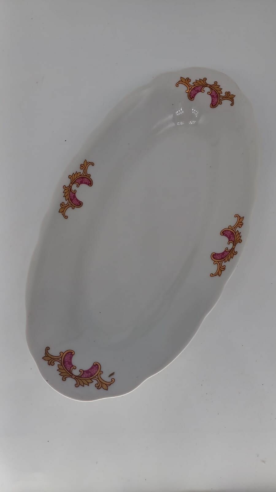 Блюдо с рисунком, фарфор, винтаж, Коростень