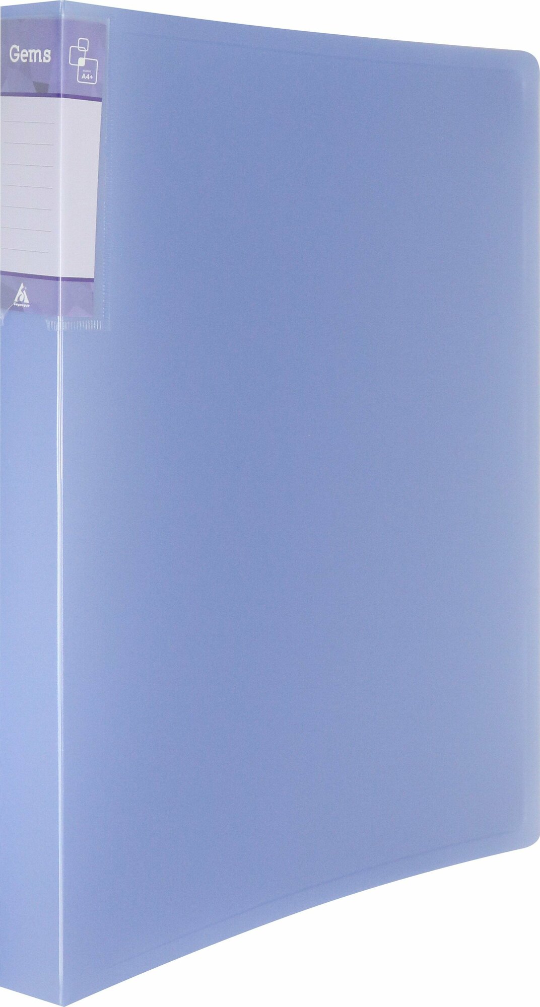 Папка с металлическим зажимом (A4, пластиковая, голубая), Gems (GEM07CAZURE)