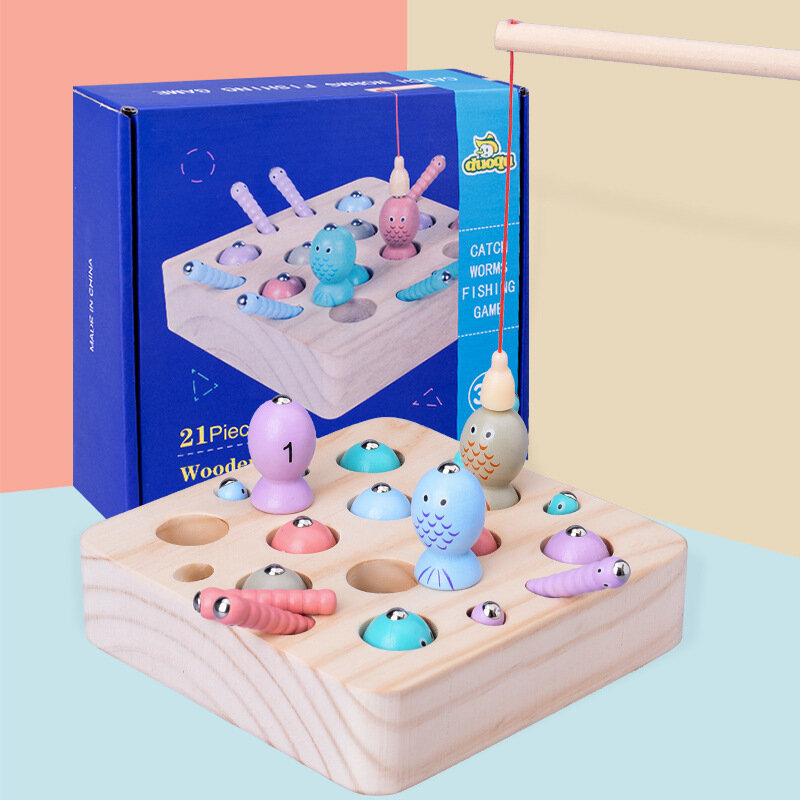 Магнитная игра "Duo fun рыбалка", для детей от 1 года, развивающая, деревянная