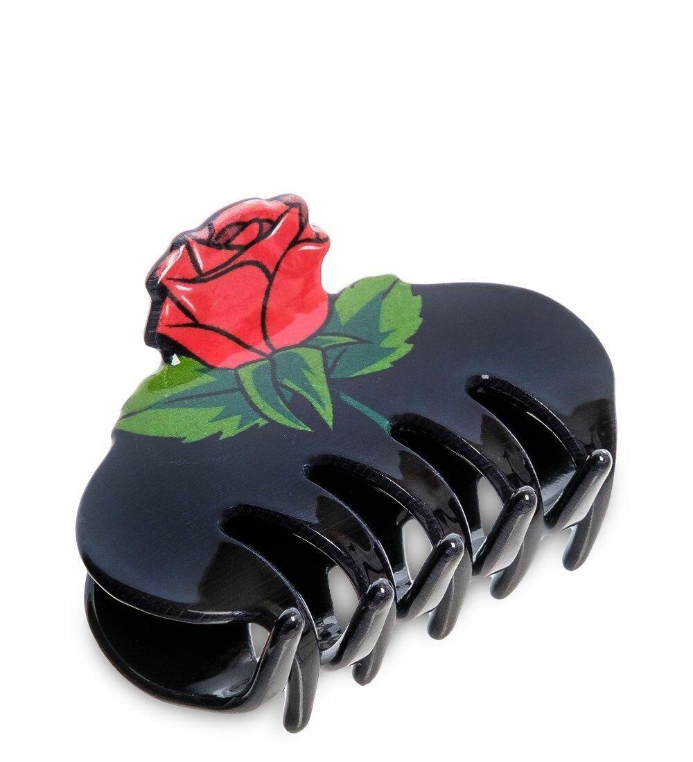 Заколка-краб для волос 'Роза'