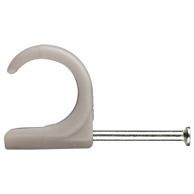 Крепежная скоба SC 10-14 мм серый, набор 15 шт, универсальный монтажный зажим для труб