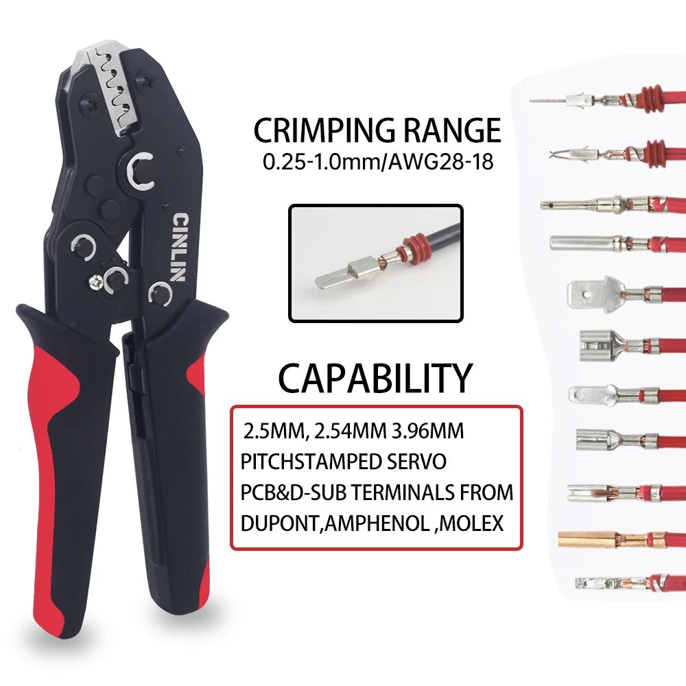 CLE-104BO Dupont щипцы для обжима O Crimp Tool D-sub Dupont обжимные плоскогубцы для проводов AWG28-18/0,1-1 мм Amphenol MINI-PV Molex Micro Connector