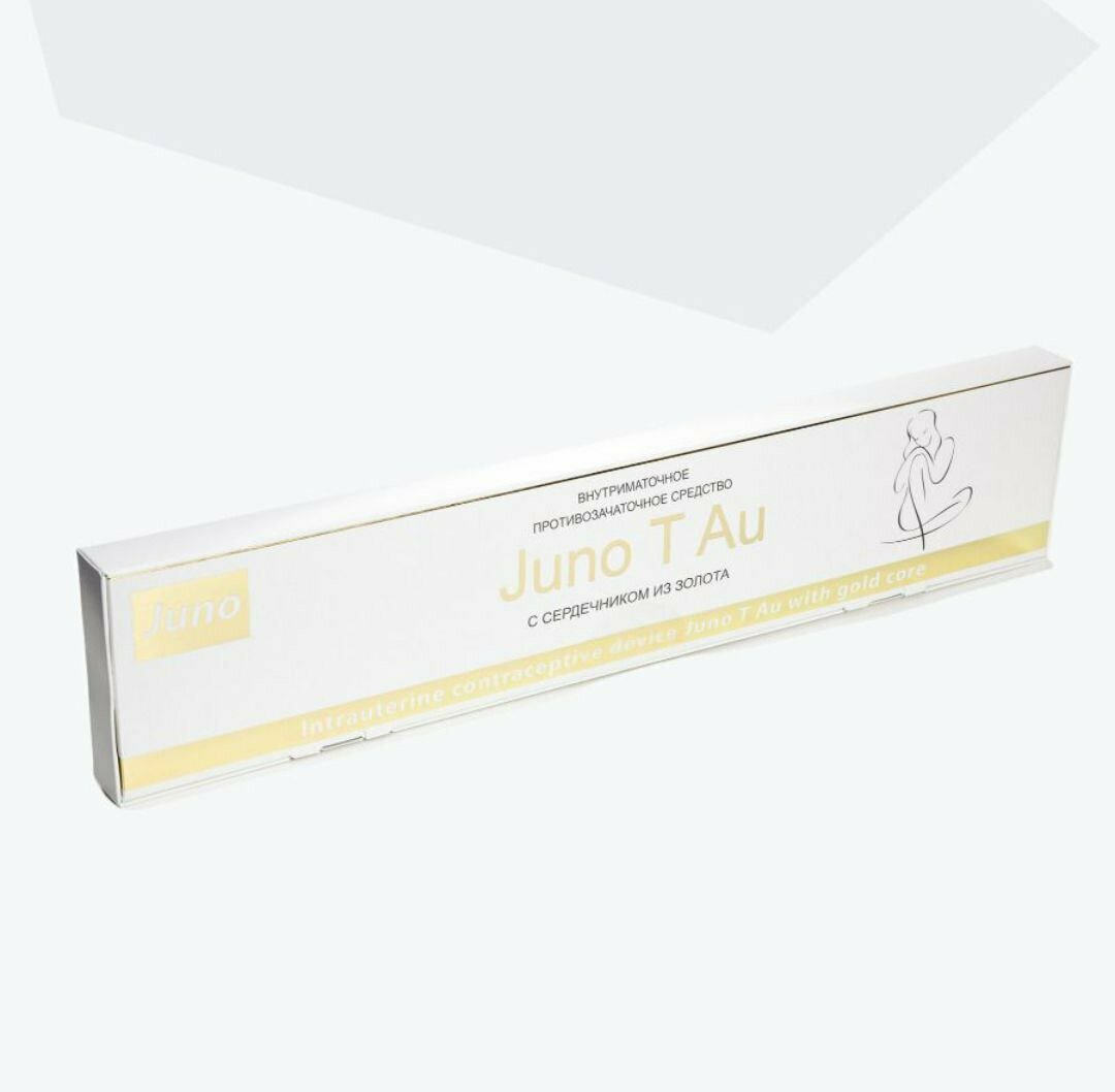 Внутриматочная спираль (ВМС, женский вагинальный контрацептив, Т-образная) Симург Juno T Au Gold, с золотом