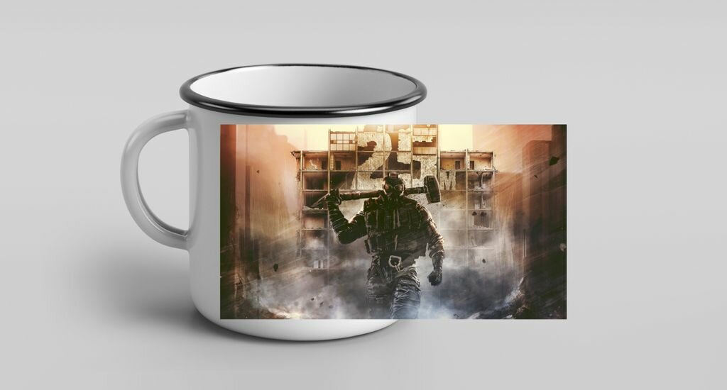 Кружка эмалированная Tom Clancy’s Rainbow Six, Том Клэнси’с Реинбоу Сикс №7