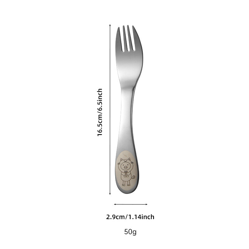 304 Нержавеющая сталь Детский нож и вилка набор ложки мультфильм ложка, вилка, вилка, детская посуда нож и вилка, ложка