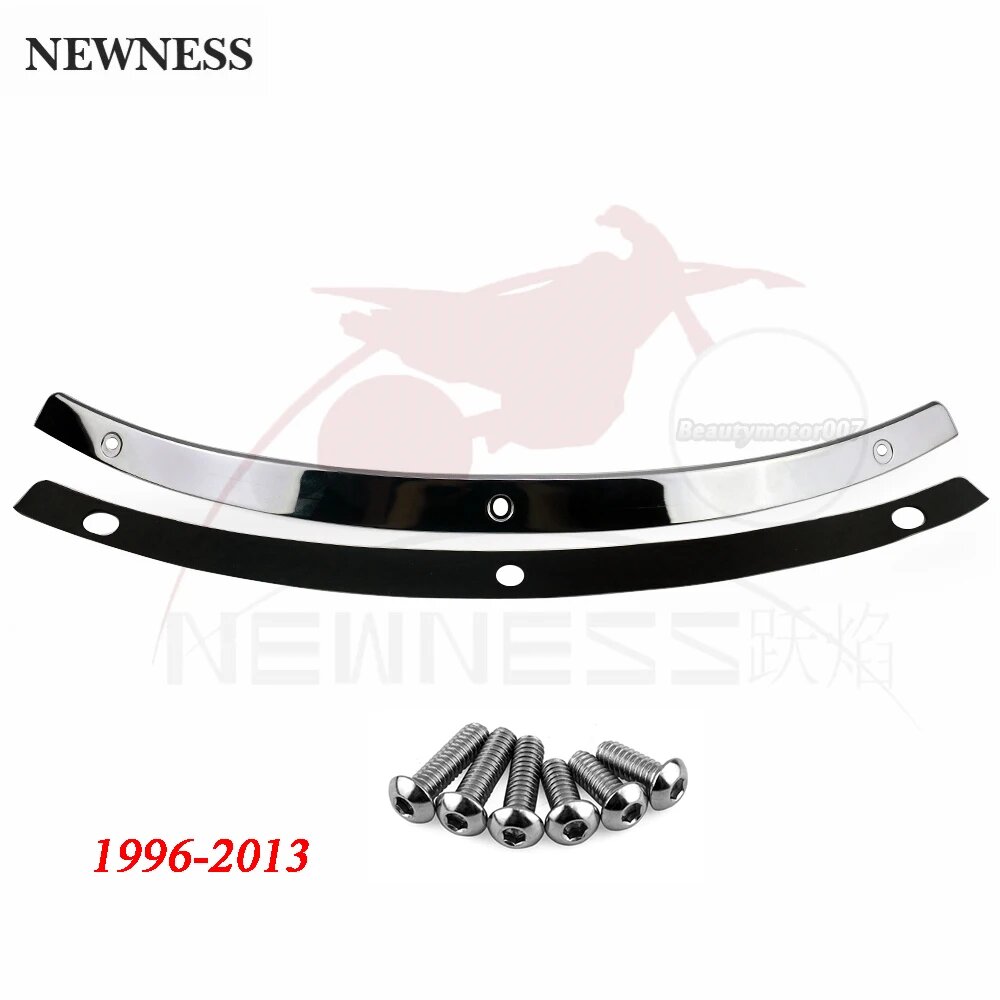 Гладкая стальная отделка лобового стекла на 1996-2013 годы Harley-Davidson Electra Glides, 06-'13 Street Glides, 09-'13 Trikes 2014-2019 гг. Серебряный, Chrome 96-13