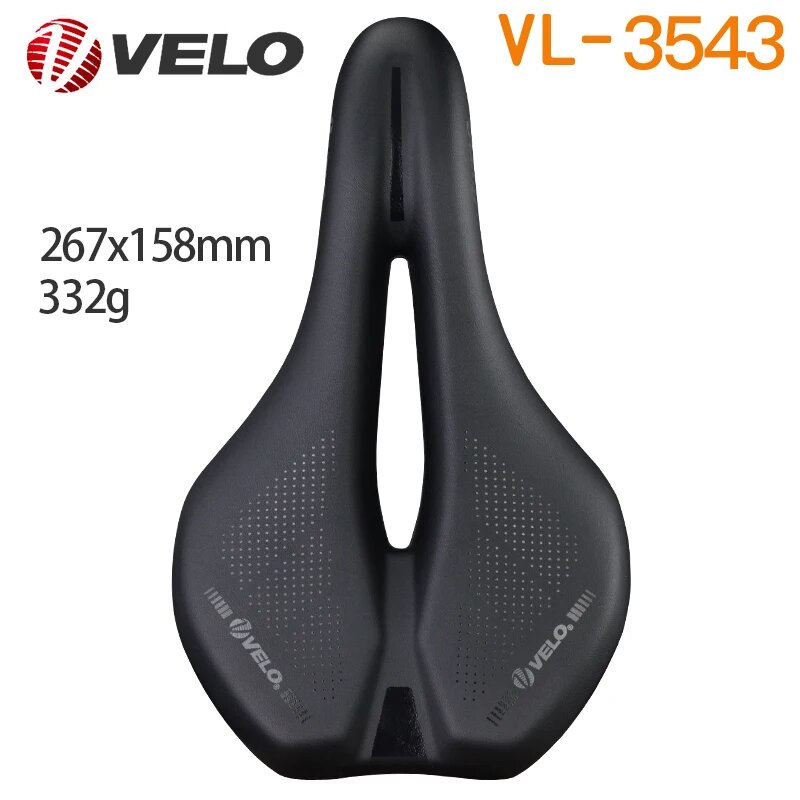 VELO VL-3543 черное велосипедное седло 267x158mm