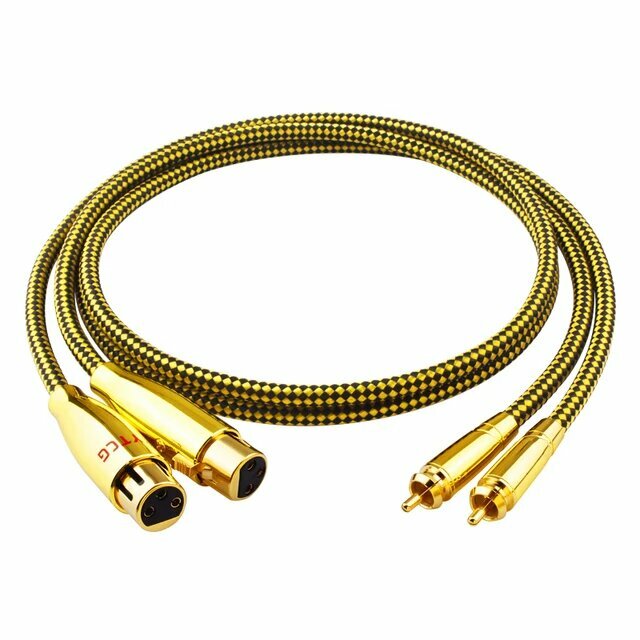 YYAUDIO XLR женский - RCA мужской кабель белый, <= 0.5 м