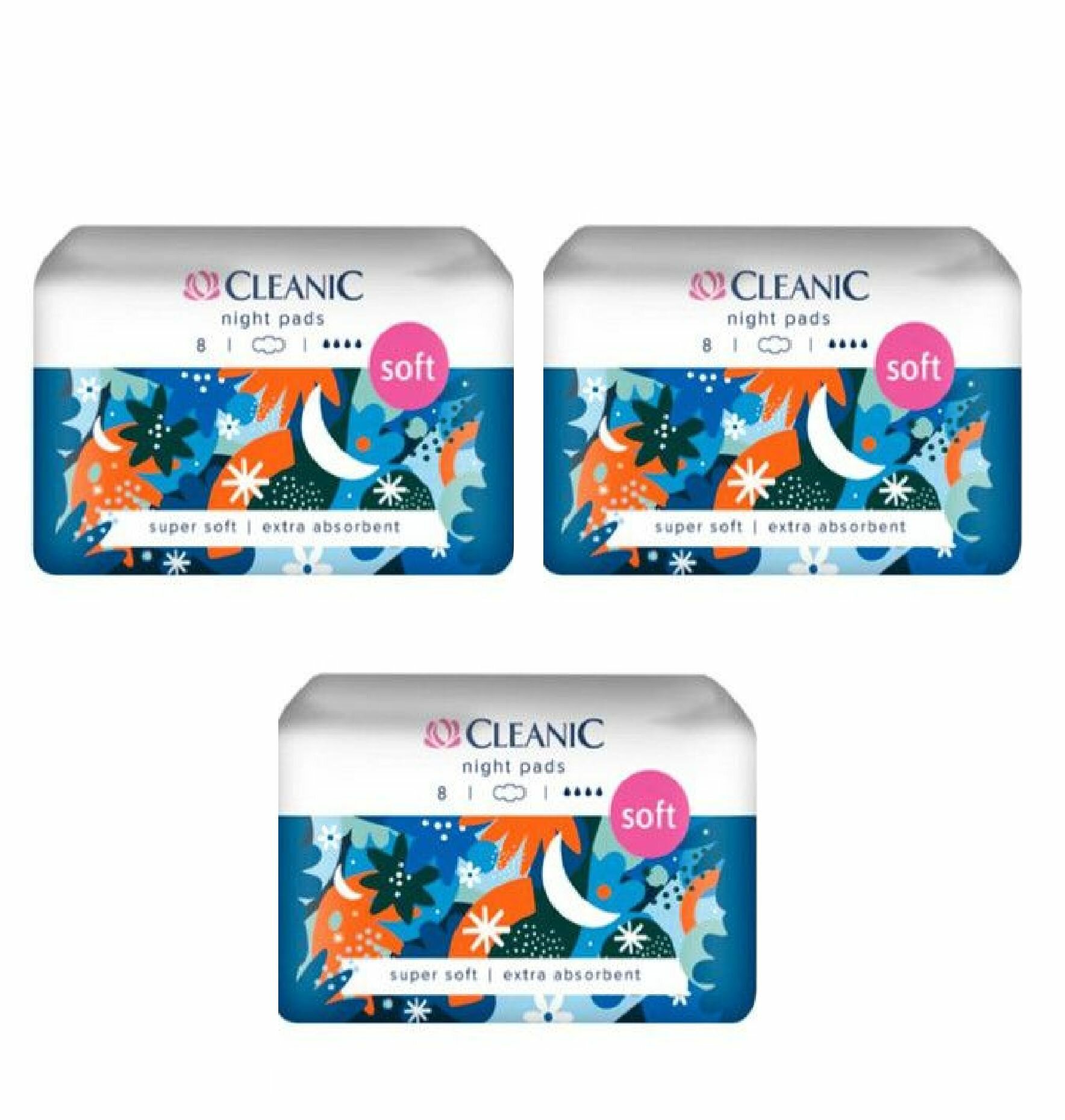 Cleanic Прокладки гигиенические Soft, 8 шт, 3 уп