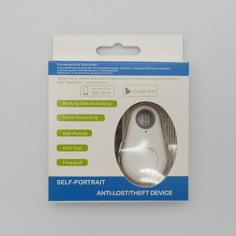 Water ｄｒｏｐ Bluetooth Tracker в элегантном белом цвете с цветной коробкой и инструкцией для отслеживания домашних