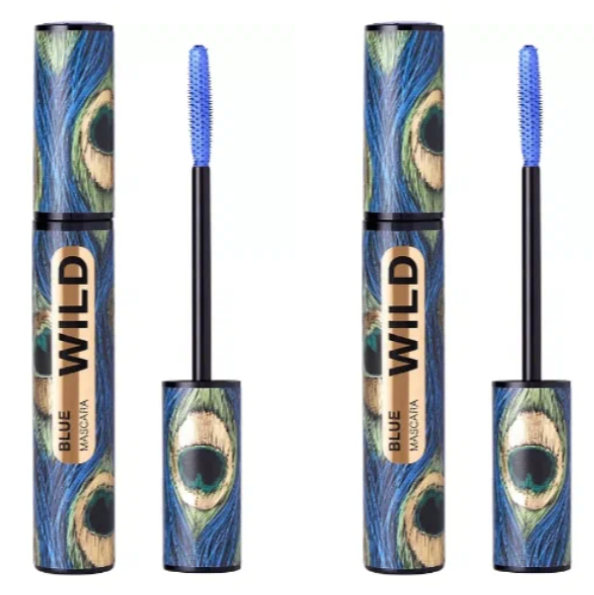 Тушь для ресниц Stellary Mascara Wild Blue, синяя, яркий устойчивый синий пигмент, увеличивает объем ресниц, 12 мл, 2 шт