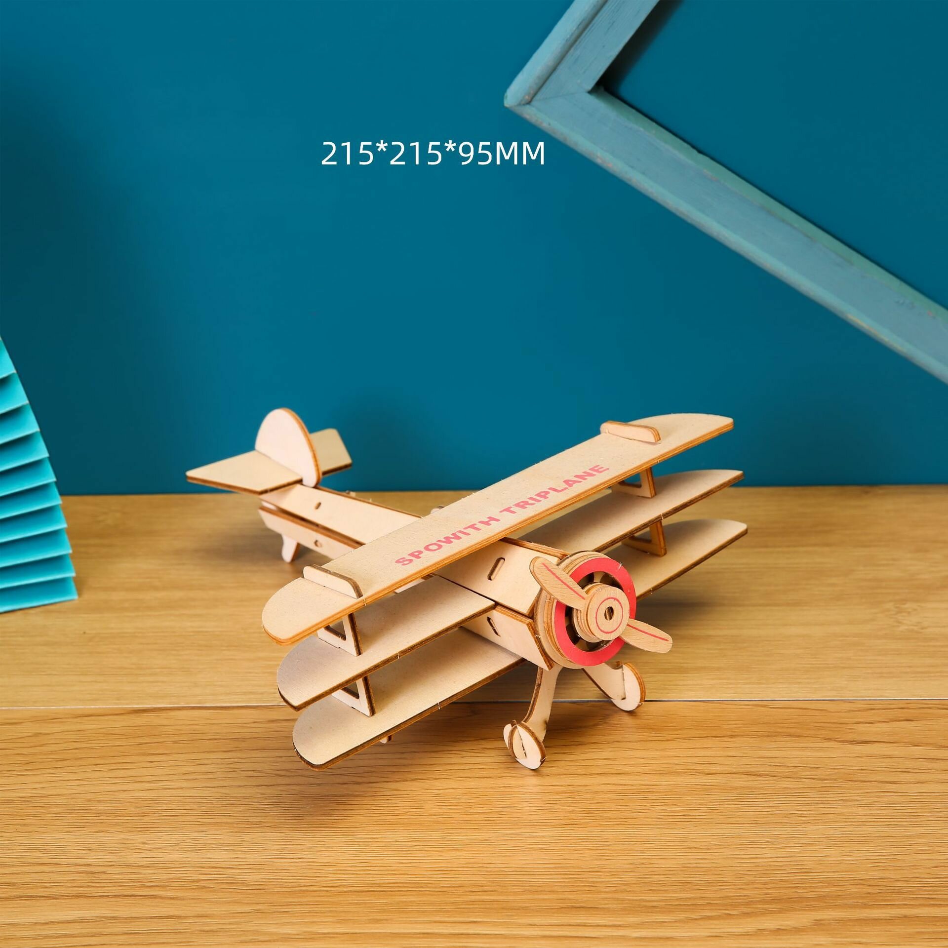 Конструктор деревянный - Самолет триплан - модель A06 Бренд DLED