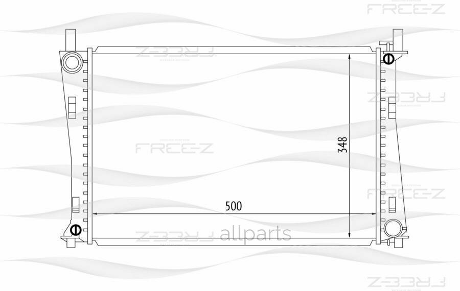 FREE-Z KK0147 радиатор FORD FIESTA, FUSION 01- MAZDA 2 03-