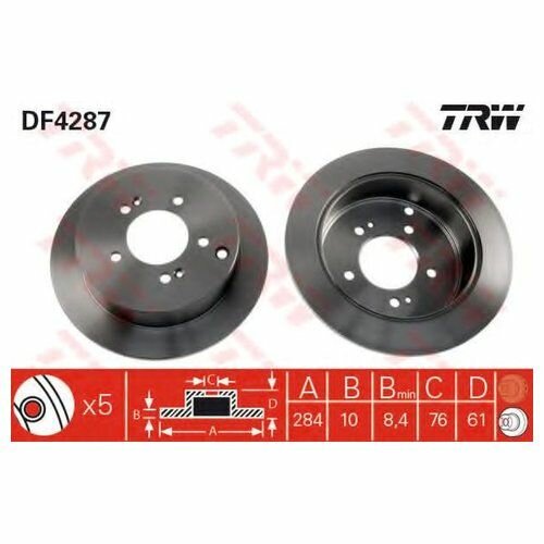 Диск тормозной TRW DF4287