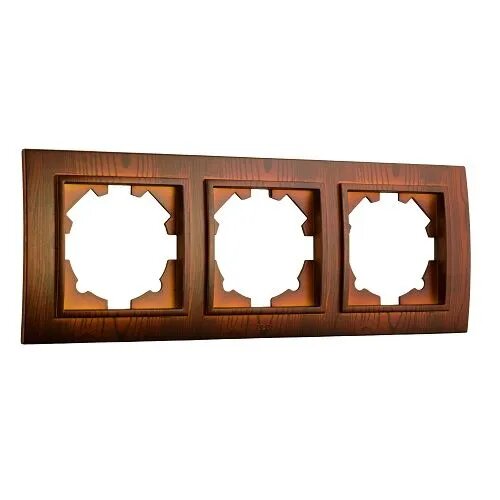 Рамка EL-BI Zena 3 постовая цвет темный орех 500-012900-227