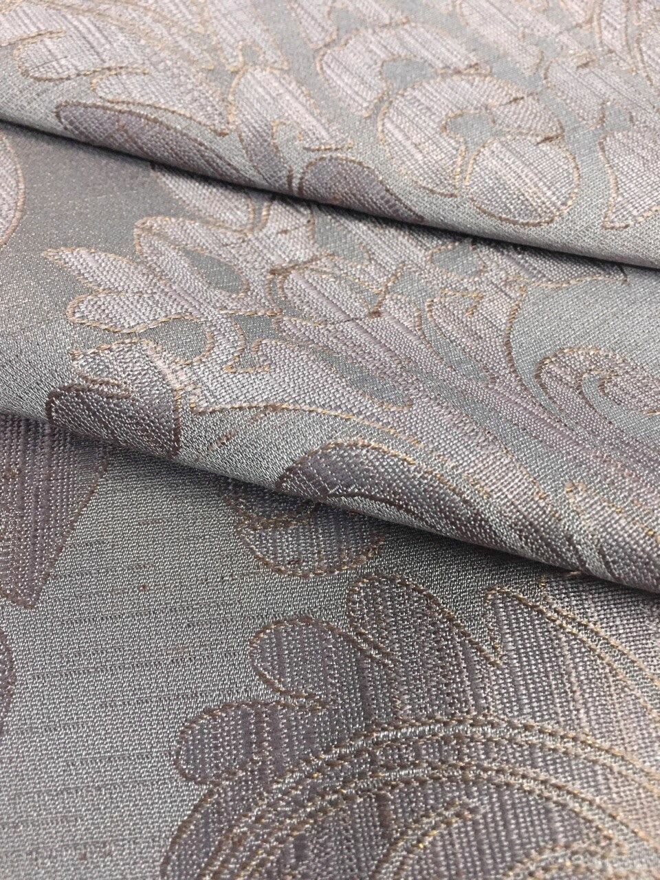 Штора портьера Жаккард Дамаск, 280 см x 280 см, лиловая