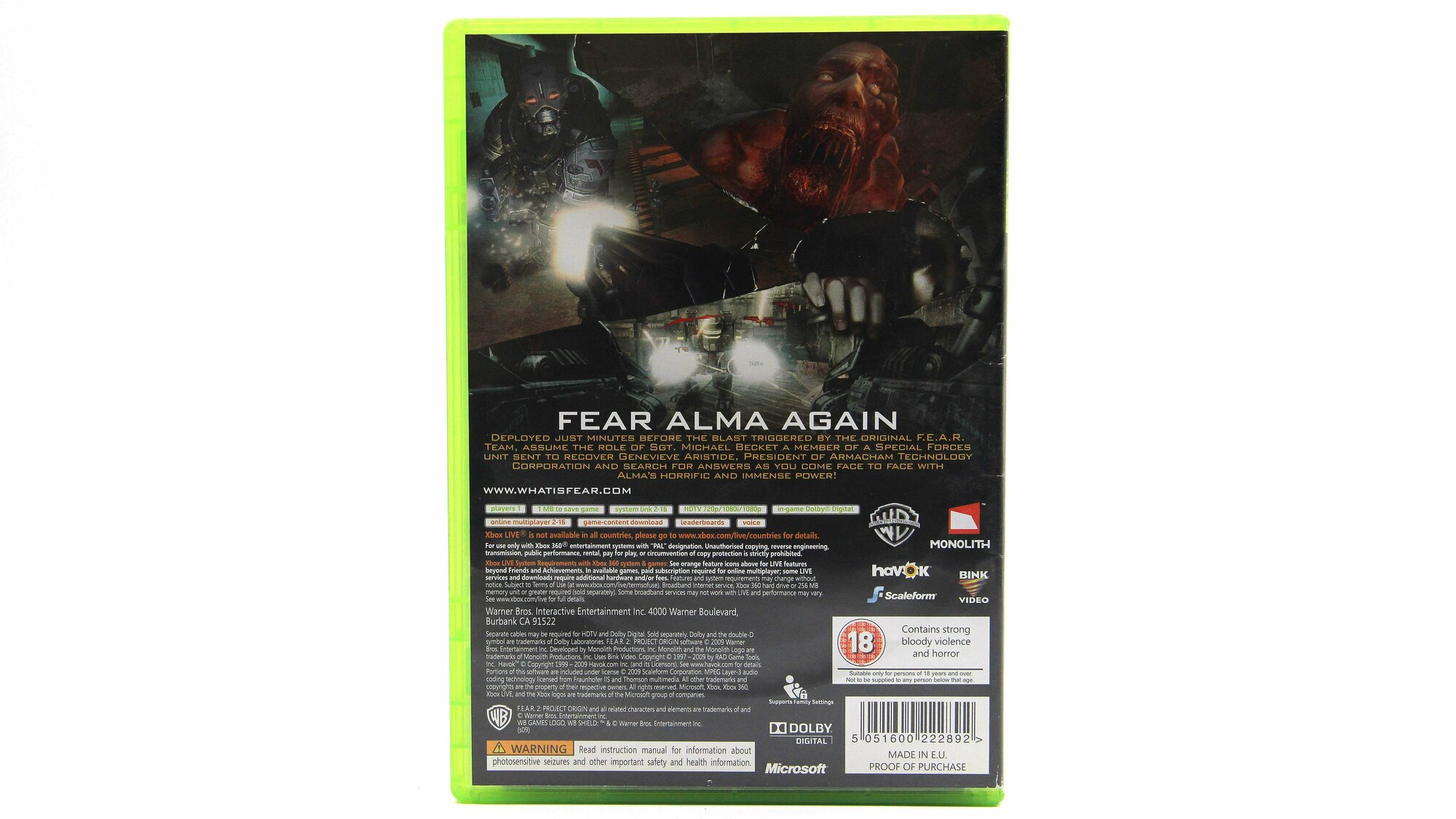 F.E.A.R. 2 Project Origin (Xbox 360) — фото 1
