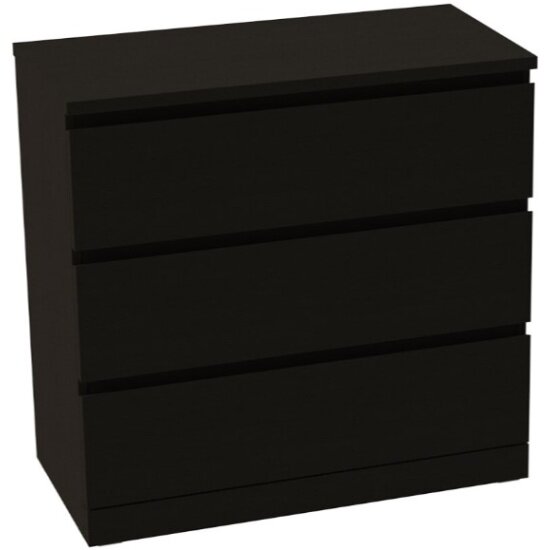 Комод Гуд Лакк S00210 Варма 3 80х77х40 шпон ясень, черный