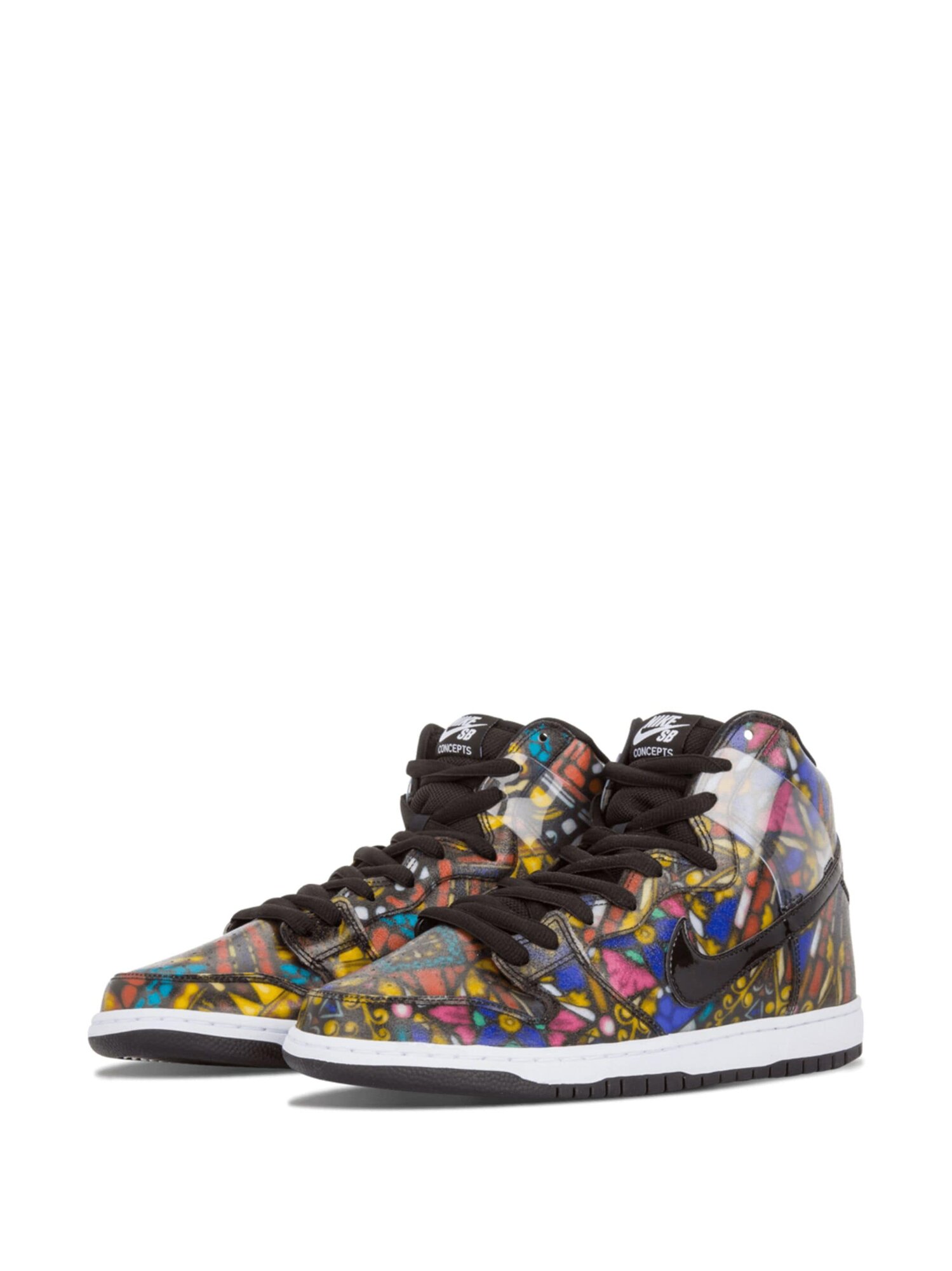 Кроссовки NIKE Dunk Hi Pro SB, размер 12 US, разноцветный — фото 1